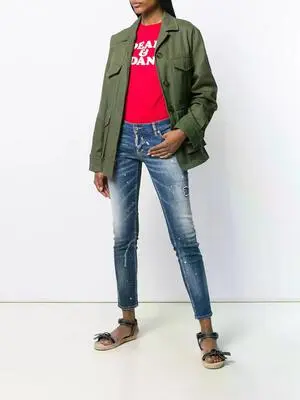 Dsquared2 Paint Splattered Skinny Jeans