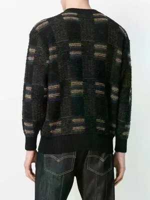 Issey Miyake Checked Buttoned Jumper