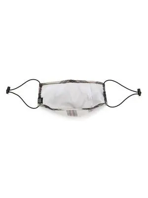 MOSTLY HEARD RARELY SEEN Check Print Face Mask - White