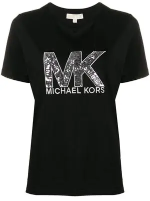 Michael Kors Sequin Logo T-shirt - Black