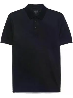 Giorgio Armani Short-sleeve Polo Shirt - Blue