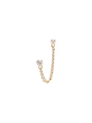 Zoe Chicco 14kt Diamond Stud Chain Earring - Gold