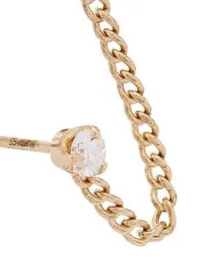 Zoe Chicco 14kt Diamond Stud Chain Earring - Gold