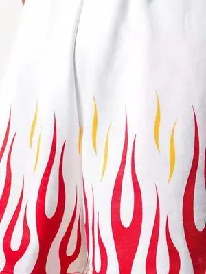 OMC Flames Print Track Shorts
