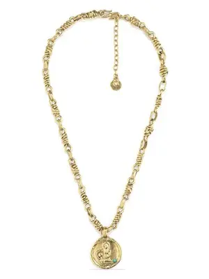 GOOSSENS Talisman Aquarius Medallion Necklace - Gold