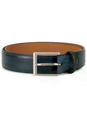 Magnanni Brushed Effect Leather Belt - Blue
