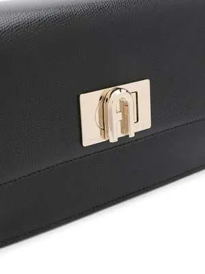 Furla Monogram Clasp Crossbody Bag - Black