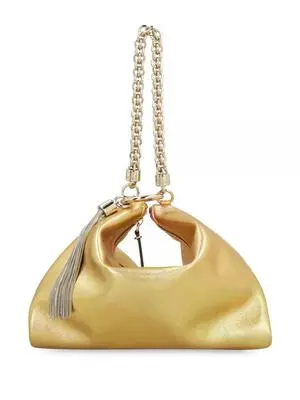 JIMMY CHOO Callie Leather Clutch - Gold