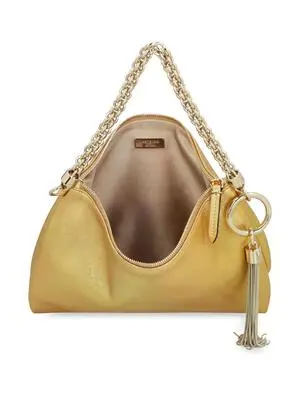 JIMMY CHOO Callie Leather Clutch - Gold