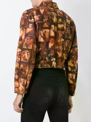 JEAN PAUL GAULTIER Printed Denim Trucker Jacket