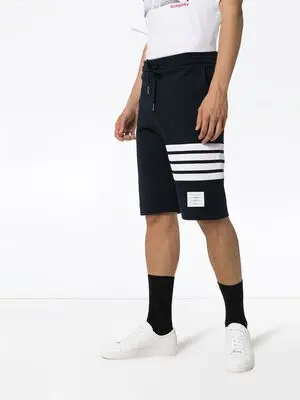 Thom Browne Loopback 4-bar Sweat-shorts - Blue