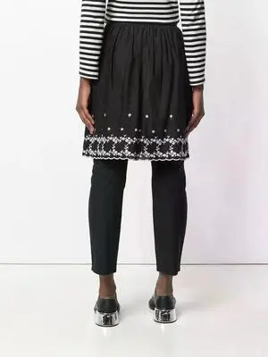Comme Des Garçons Embroidered Skirt Trousers