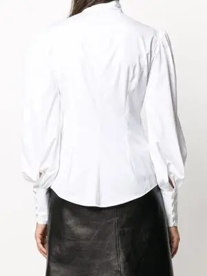 Alexander McQueen-Tie-neck Cotton Blouse