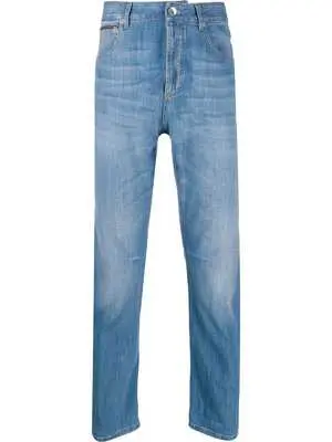 Brunello Cucinelli Mid-rise Straight Jeans - Blue
