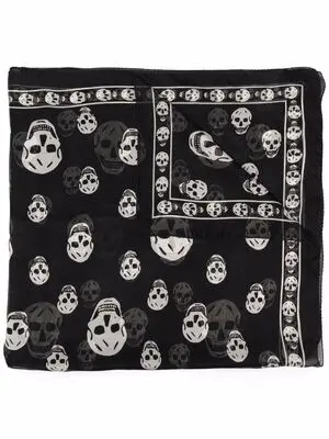 Alexander McQueen Skull Print Scarf - Black