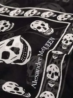 Alexander McQueen Skull Print Scarf - Black
