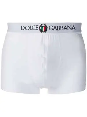 Dolce & Gabbana Logo Embroidered Boxers - White