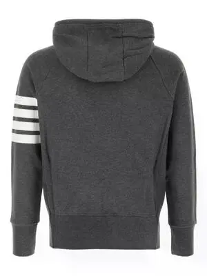 Thom Browne Loopback 4-bar Zip-up Hoodie - Grey