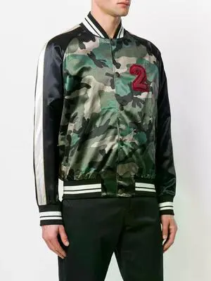 Valentino Garavani Camouflage Bomber Jacket - Green