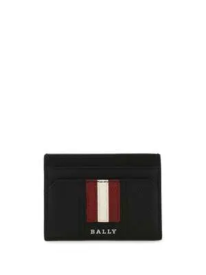 Bally Striped Leather Cardholder - Black