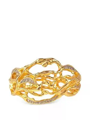 ELIZABETH TAYLOR Open-work Cuff Bracelet - Gold