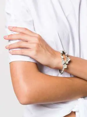 SHAUN LEANE Cherry Blossom Pearl And Diamond Cuff
