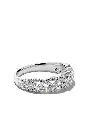 WOUTERS & HENDRIX 18kt Diamond Braided Ring - Silver