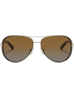 Michael Kors Chelsea Aviator Sunglasses - Gold