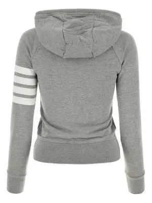 Thom Browne Classic Loopback 4-bar Zip Hoodie - Grey