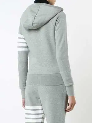 Thom Browne Classic Loopback 4-bar Zip Hoodie - Grey