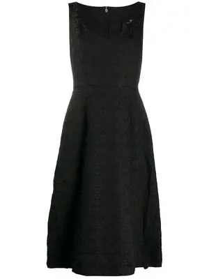 Comme Des Garçons Monogram A-line Midi Dress