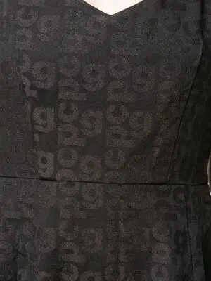 Comme Des Garçons Monogram A-line Midi Dress