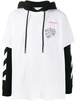 Off-White Off- Golden Ratio T-Shirt Hoodie In White - 46% Off