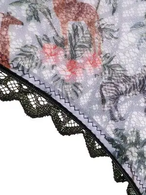 DOLCI FOLLIE Zebra Brazilian Briefs - Black