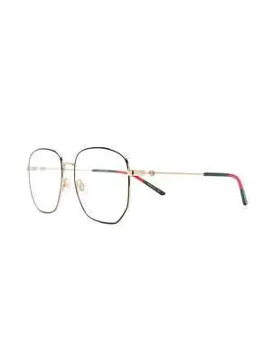 Gucci Hexagonal-frame Glasses With Web Detail