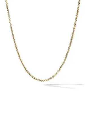 David Yurman 18kt Yellow Box Chain Slider Necklace - Gold