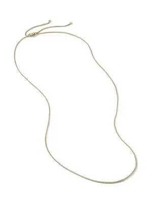 David Yurman 18kt Yellow Box Chain Slider Necklace
