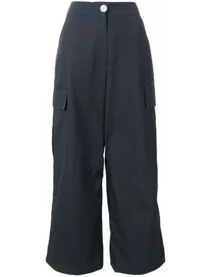 WALK OF SHAME Cargo Pocket Palazzo Trousers - Blue