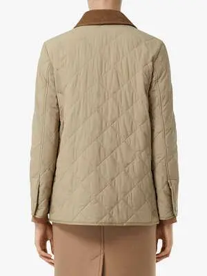Burberry Diamond Quilted Barn Jacket - Neutrals
