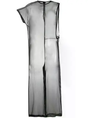 Comme Des Garçons 1990s Sheer Cropped Jumpsuit - Black