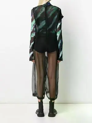 Comme Des Garçons 1990s Sheer Cropped Jumpsuit
