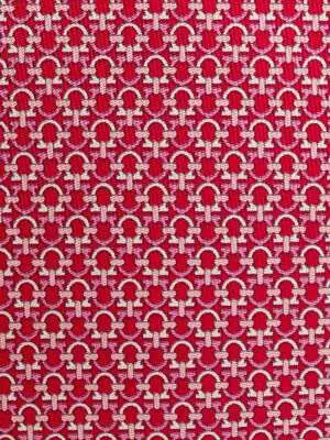 FERRAGAMO Monogram Print Tie - Red