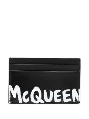Alexander McQueen Logo Print Cardholder - Black