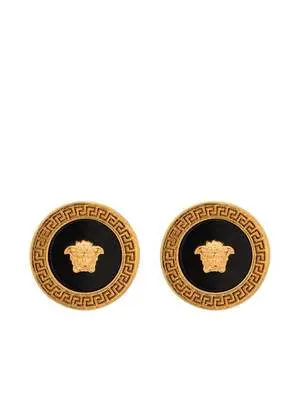 Versace Medusa Enamel Stud Earrings - Gold