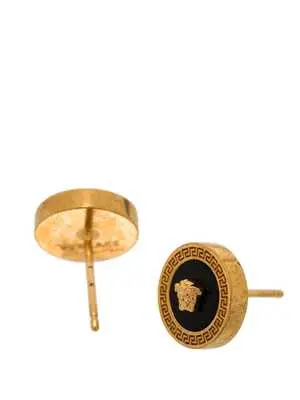 Versace Medusa Enamel Stud Earrings - Gold