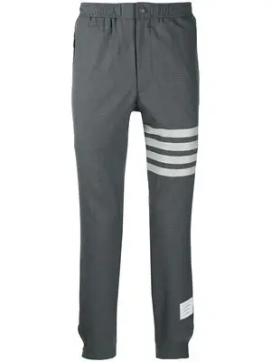 Thom Browne Plain Weave Suiting Track Pants - Grey