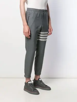 Thom Browne Plain Weave Suiting Track Pants - Grey