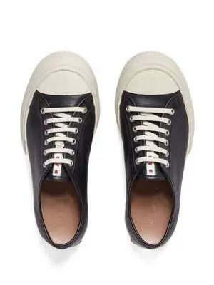 Marni Nappa Leather Pablo Lace-up Platform Sneakers - Black