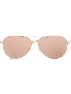 Victoria Beckham Classic Pilot-frame Sunglasses - Metallic
