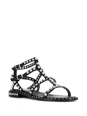 Ash Precious Studded Sandals - Black
